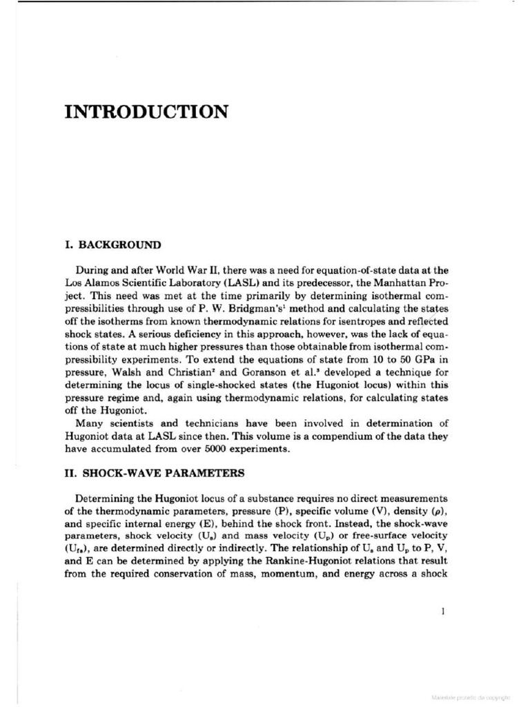 Marsh SP - 1980 - LASL Shock Hugoniot Data | PDF