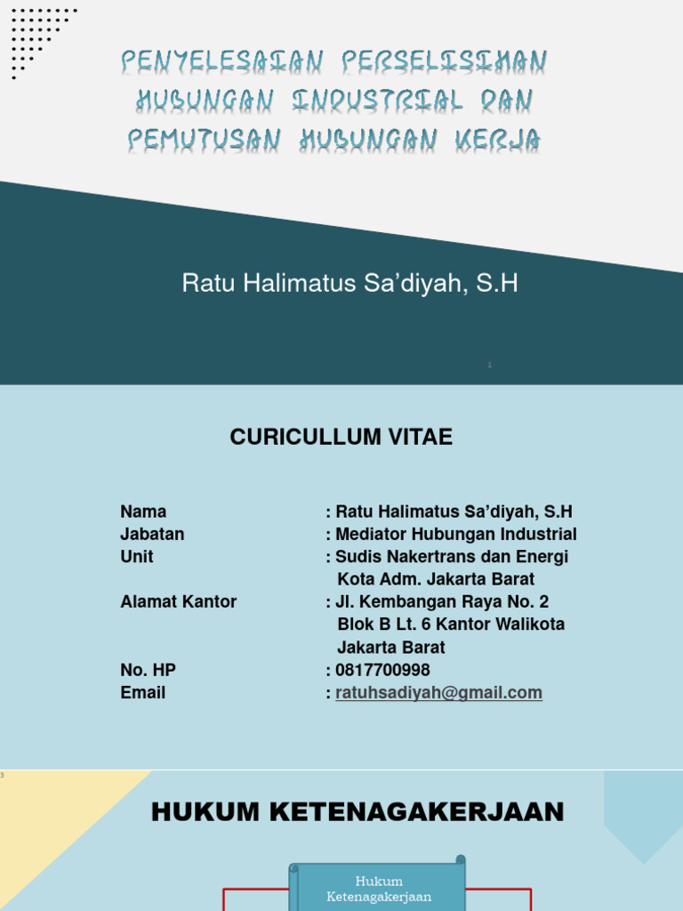 Materi Mekanisme PHI Dan PHK | PDF
