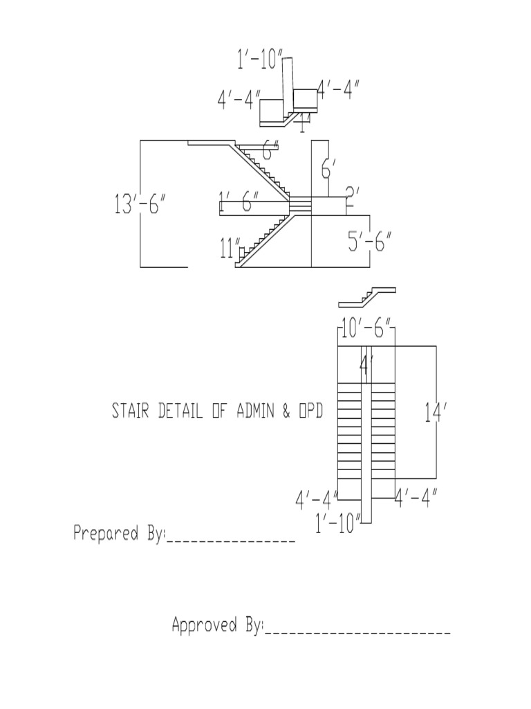 Stair Detail of Admin and Opd | PDF