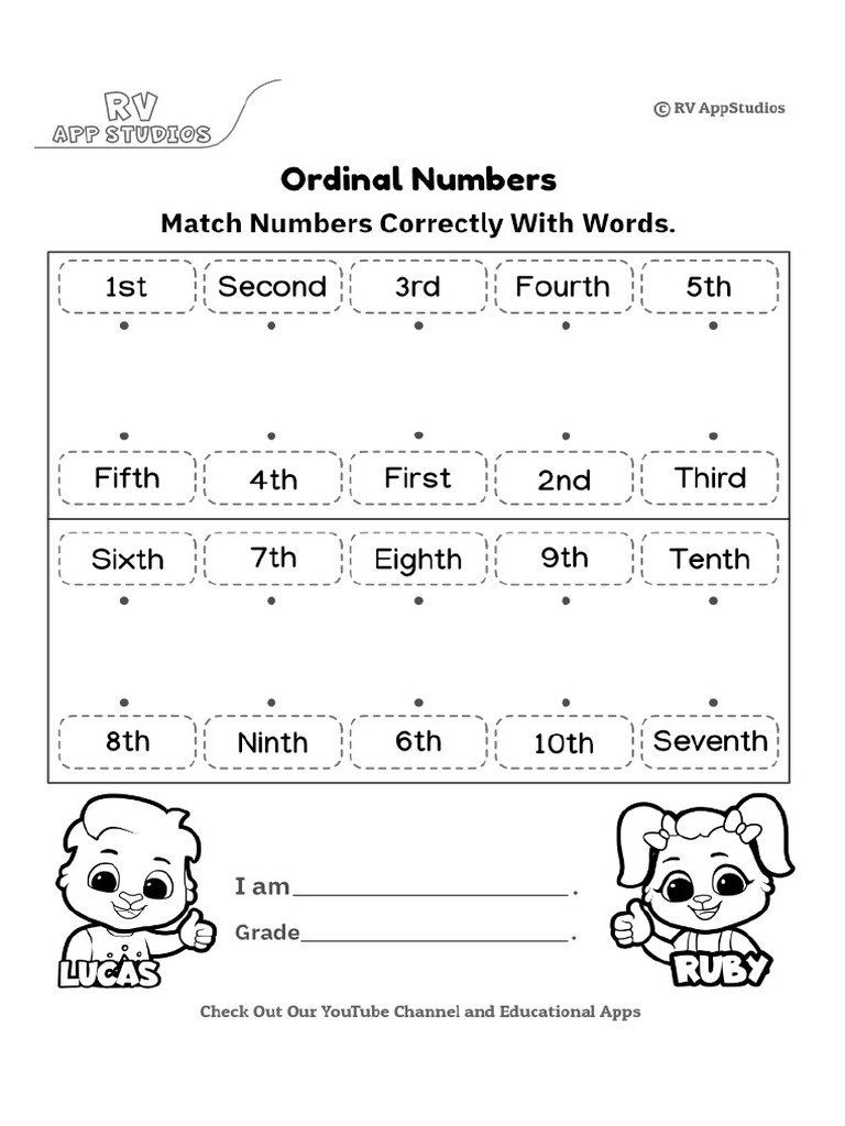 419 Ordinal Numbers Ordinal Numbers 1 To 10 | PDF