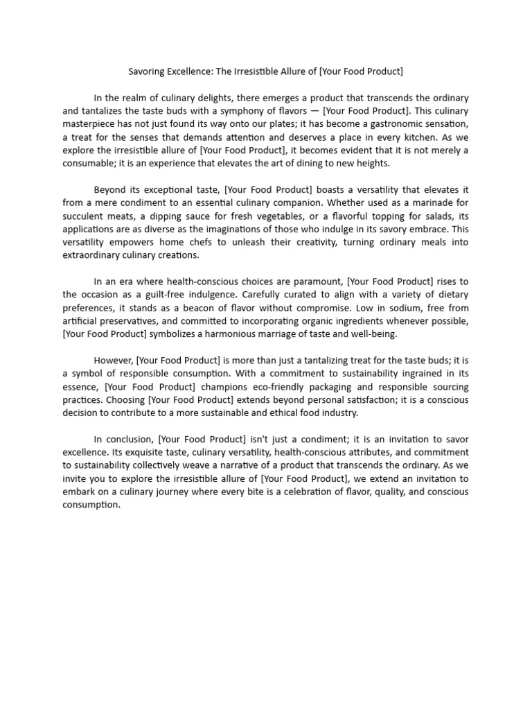 Persuasive Essay | PDF | Foods | Taste