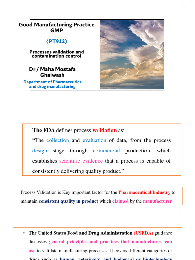 Process Validation | PDF | Verification And Validation | Food And Drug ...