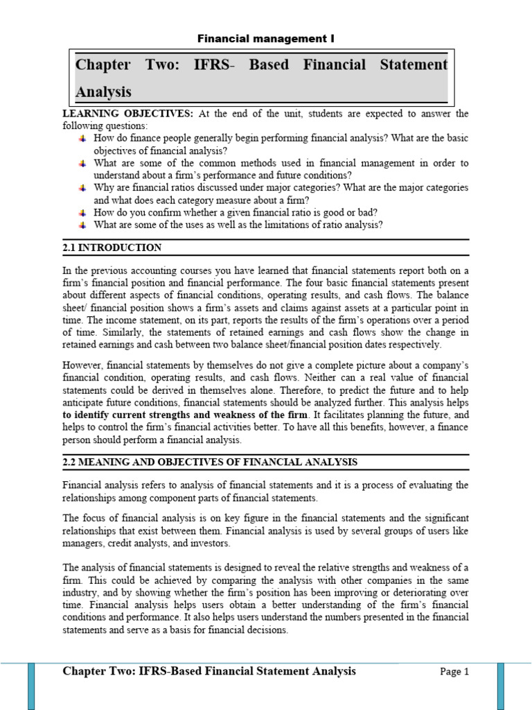 2015@FM I CH 2 - IFRS Based Financial Analysis | PDF | Equity (Finance ...