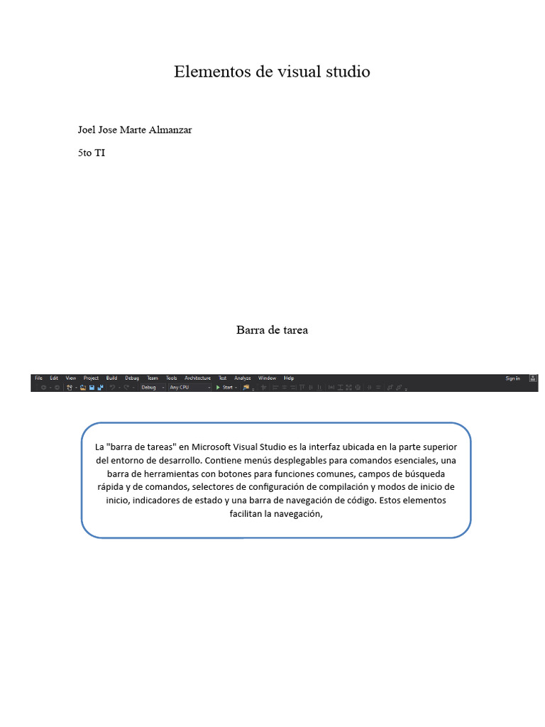 Elementos de Visual Studio | PDF | Ventana (informática) | Microsoft ...