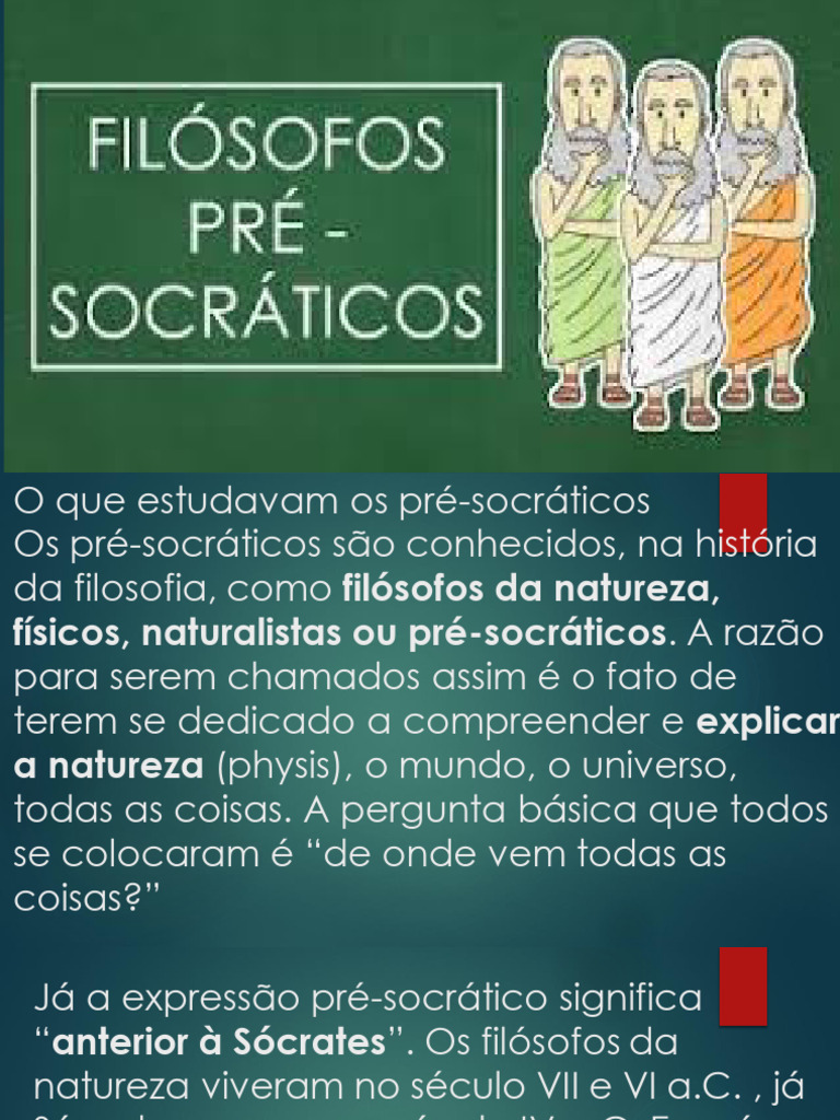 1° Filo Filósofos Pré-Socráticos | PDF