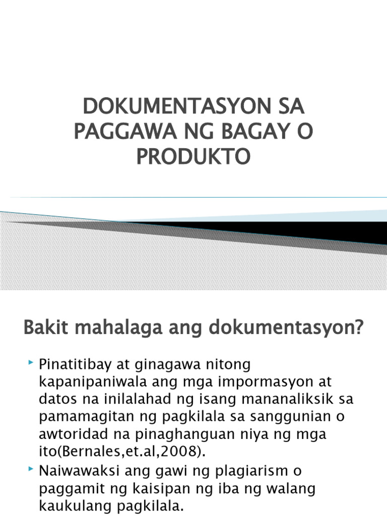 8 Dokumentasyon Sa Paggawa NG Bagay o Produkto | PDF