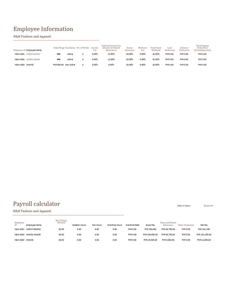 Payroll | PDF | Payroll Tax | Overtime