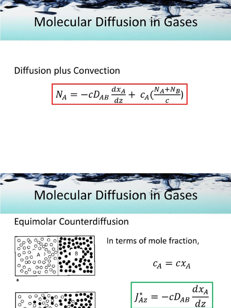 Molecular Diffusion | PDF