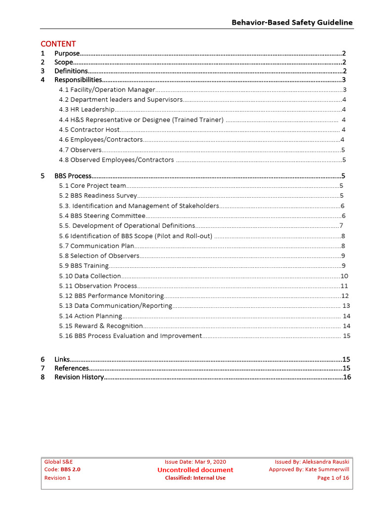 BBS Guideline v2.0 | PDF