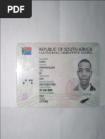 Republic of South Africa National Identity Card | PDF | Identity ...