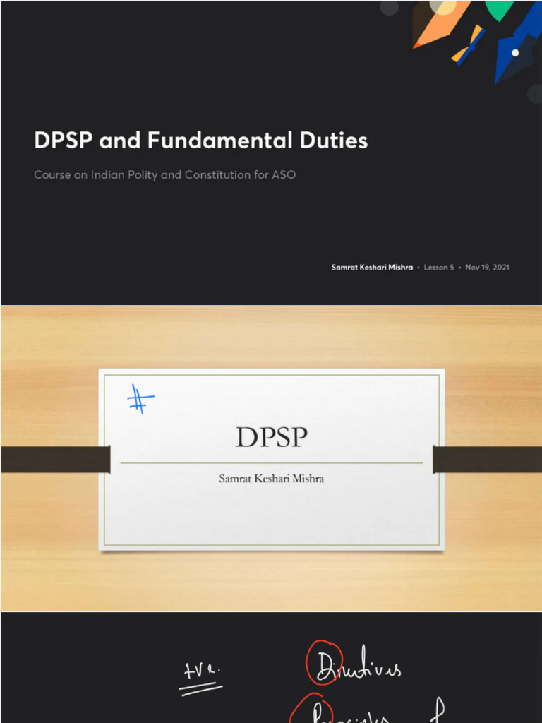 DPSP and Fundamental Duties With Anno 1651426401048 | PDF