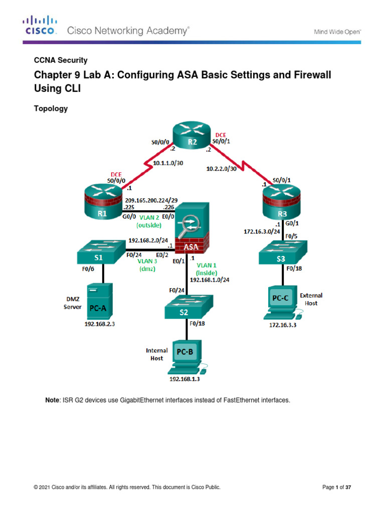 Praktik Ke-6 Lab - Konfigurasi Pengaturan Dasar ASA Dan Firewall ...