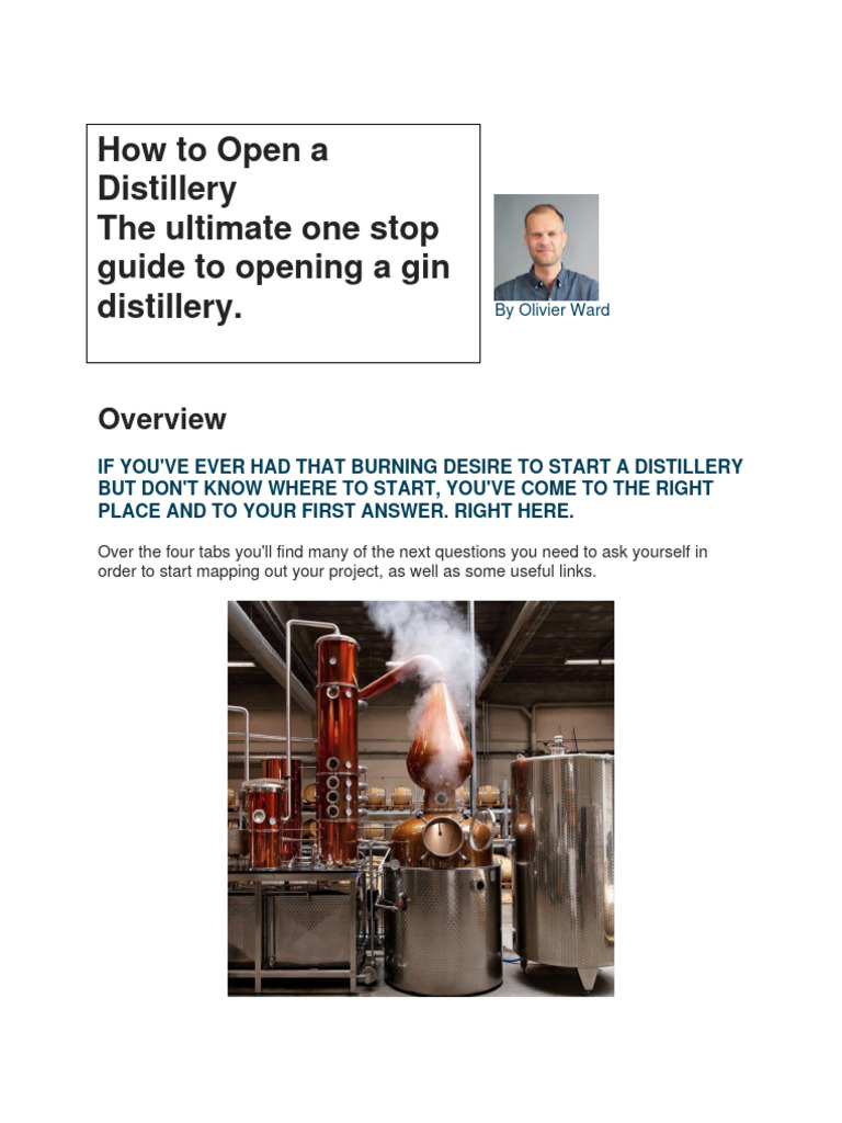 Guide to Starting a Distillery | PDF | Retail | Business
