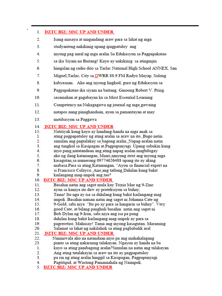 April 5 ESP9 MELC 12.2.1 Tnhs | PDF
