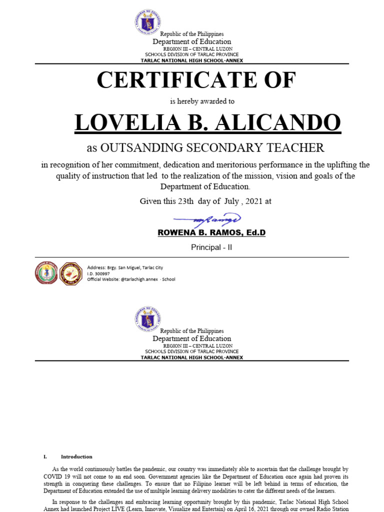 Certi | PDF | Learning