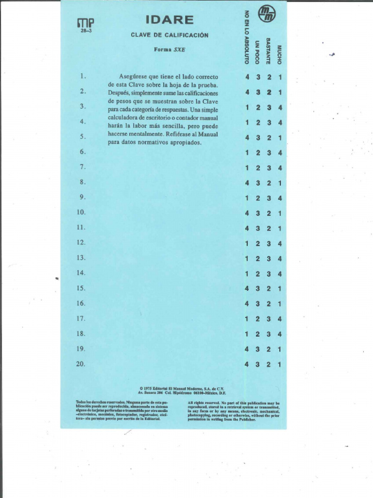 IDARE - Hoja de Control | PDF