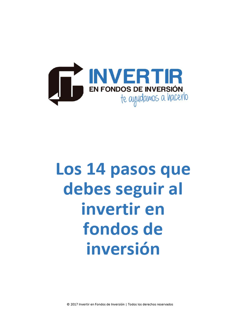 Como Invertir En Fondos De Inversion Pdf Fondo De Inversión