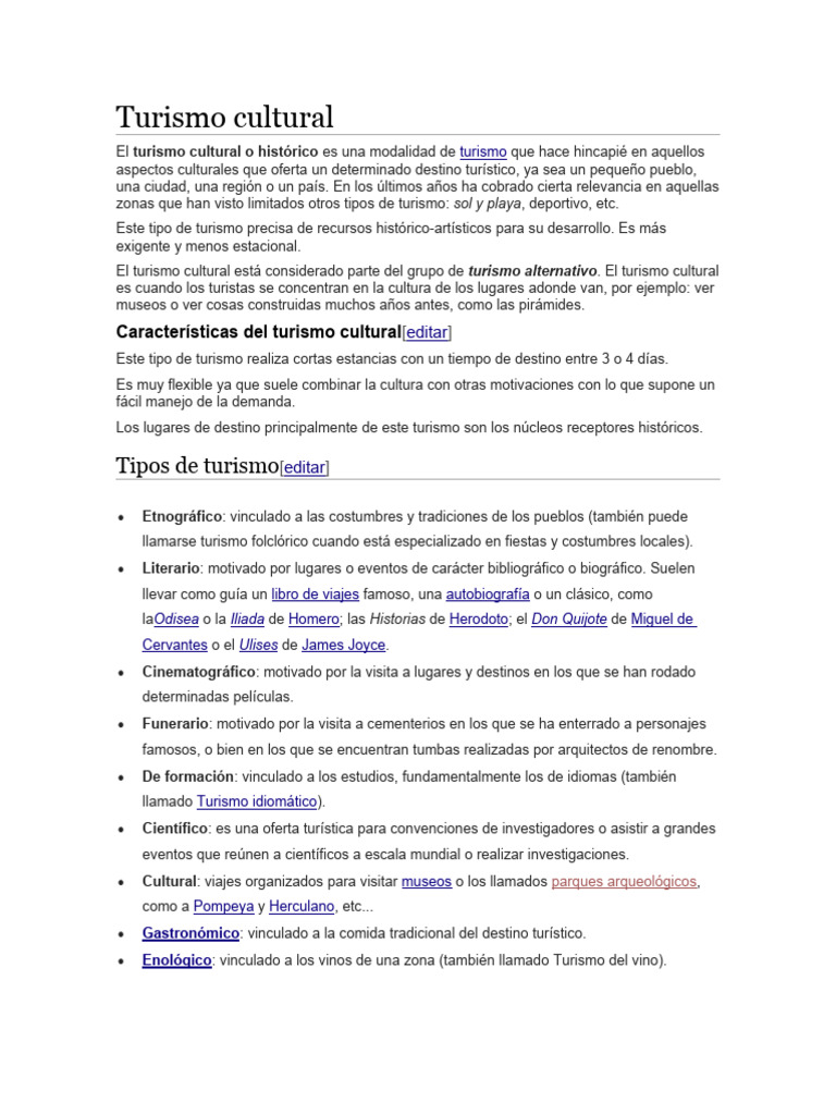 Turismo Cultural | PDF | Turismo | Patrimonio cultural