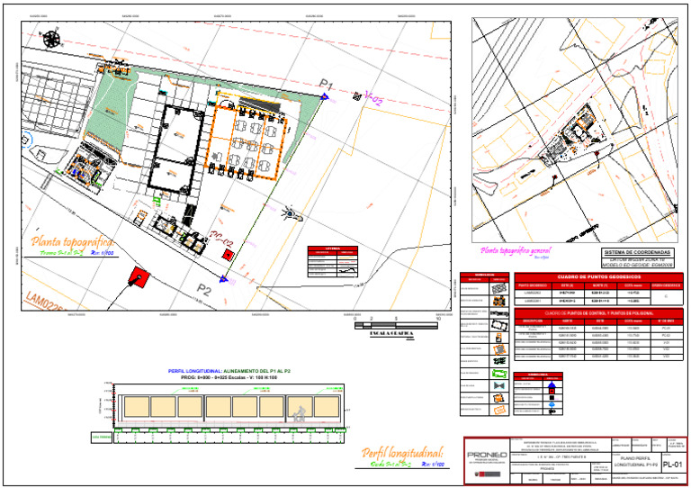 Plano de Perfil Longitudinal I.E P1-P2 (PL-01) | PDF