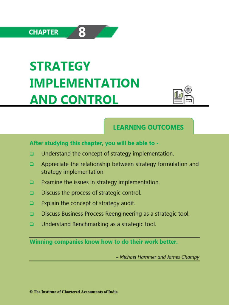 SM CH 8 Strategy Implement & Control | PDF | Strategic Management ...