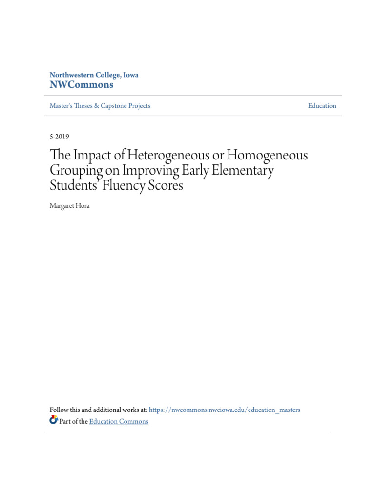The Impact of Heterogeneous or Homogeneous Grouping On Improving | PDF ...