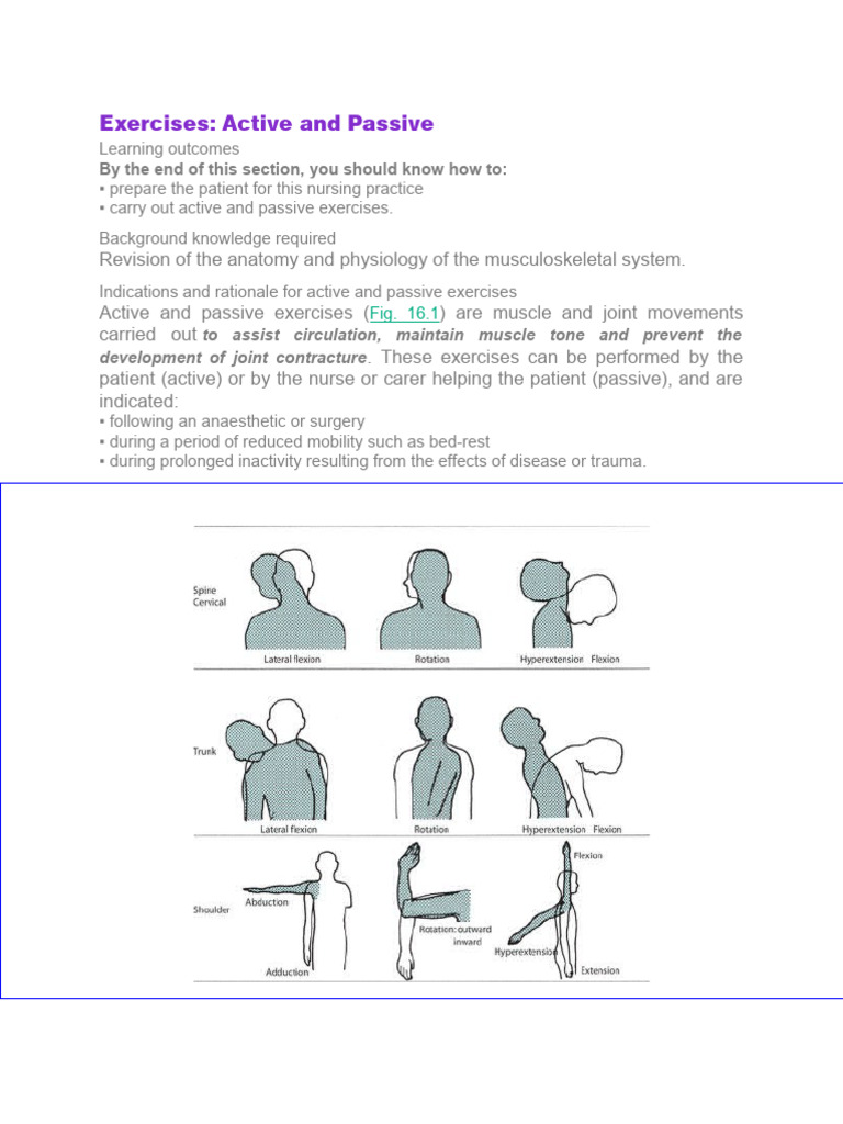 Active and Passive Exercise Techniques | PDF