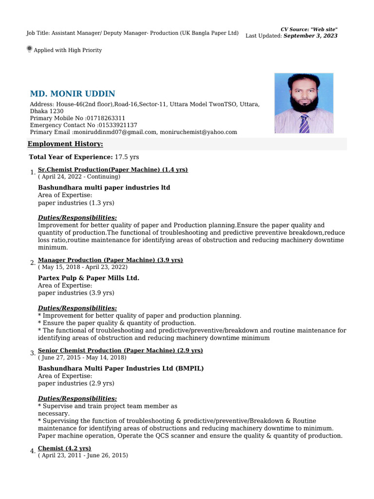 Md. Monir Uddin | Download Free PDF | Paper | Master Of Science