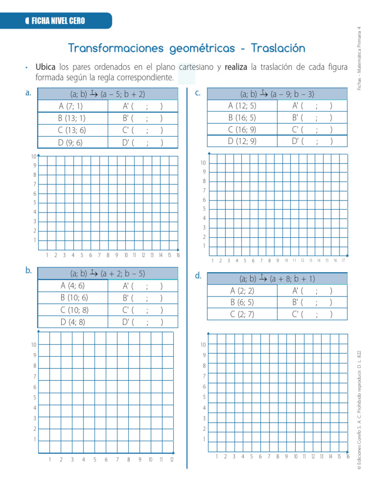 F0 - Transformaciones Geométricas - Traslación | Descargar gratis PDF ...