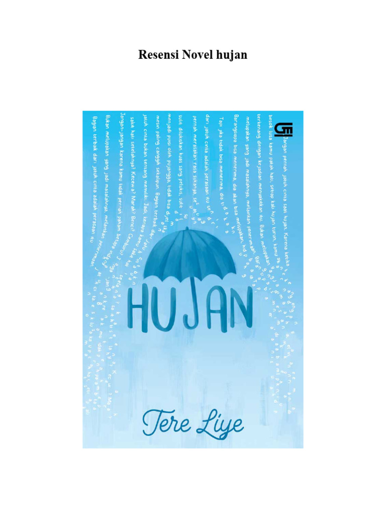 Resensi Novel Hujan | PDF