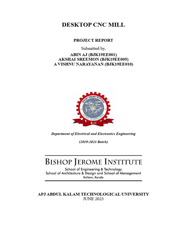 Project Report | PDF | Numerical Control | Electric Motor