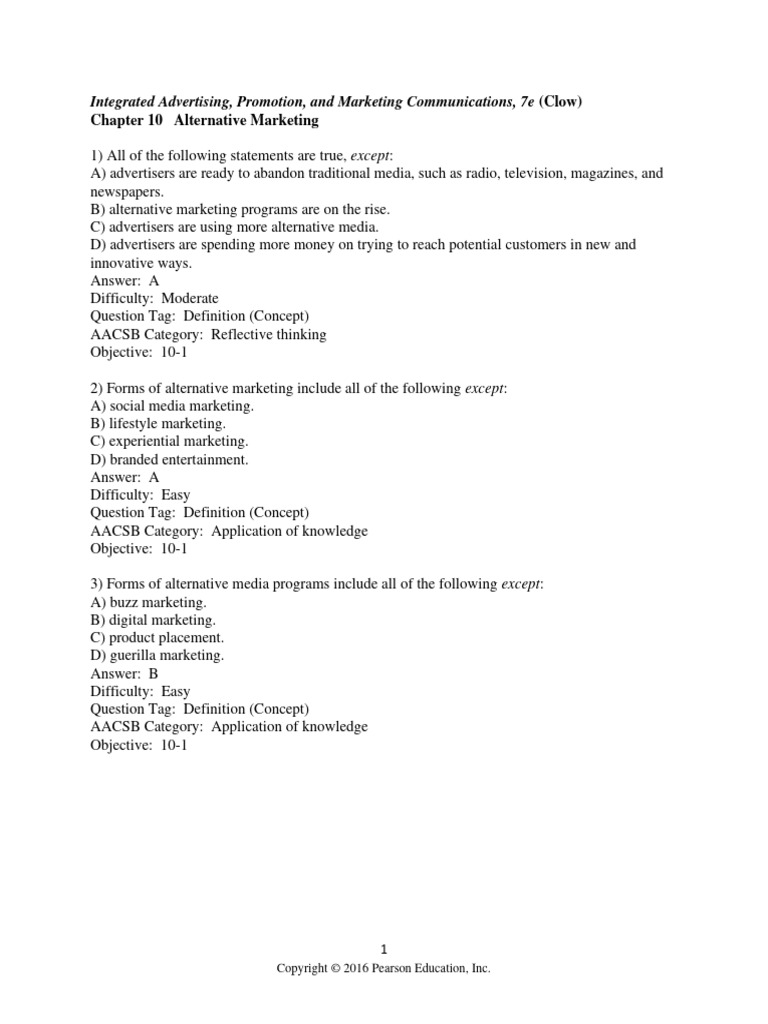 Integrated Advertising Promotion and Marketing Communications 7th ...