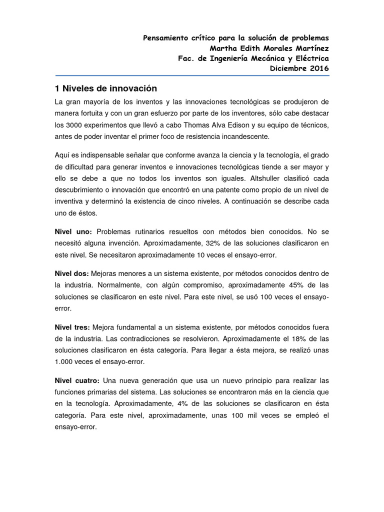 Act09. TRIZ Resumen | PDF | Motores | Ingenieria Eléctrica