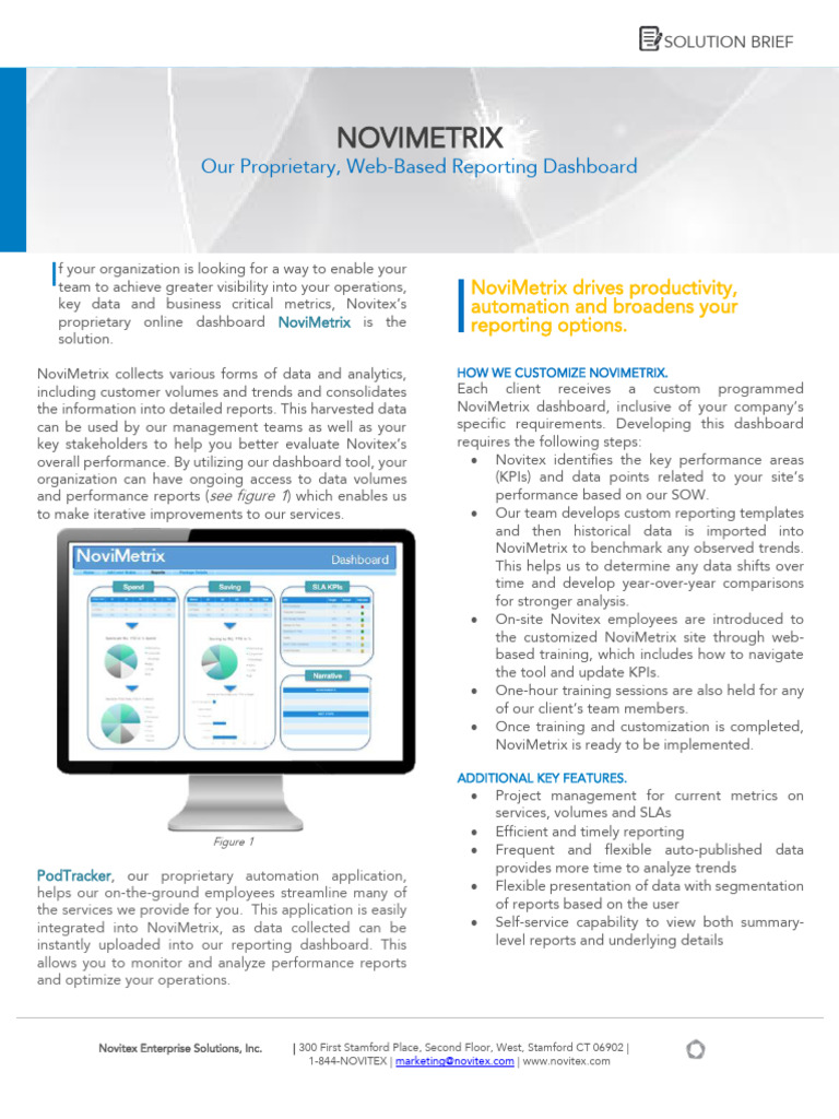 Novitex Solution Brief NoviMetrix | PDF | Performance Indicator ...