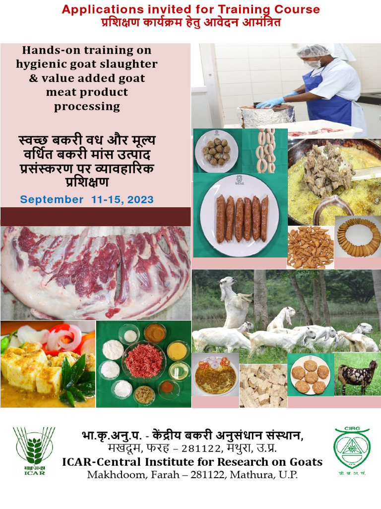 Hands-On Training On Hygienic Goat Slaughter & Value Added Goat Meat ...
