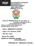 Chemistry Project Front Page Design | PDF