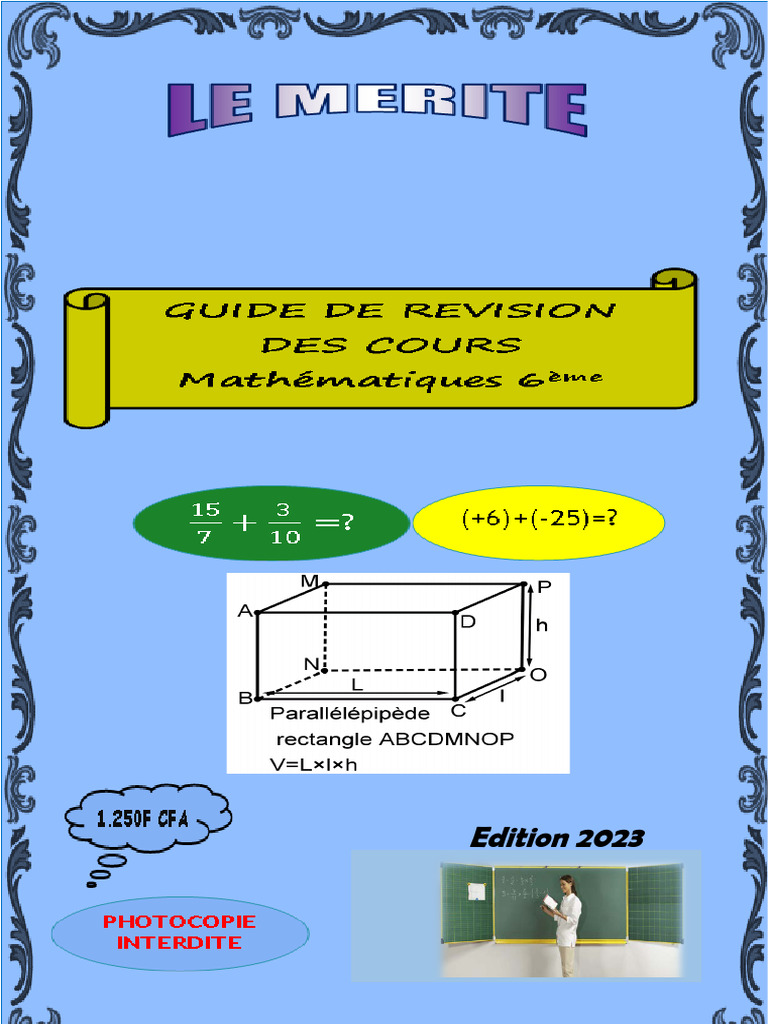 Exercices de Mathématiques 6ème PDF | PDF | Apprentissage | Nombre