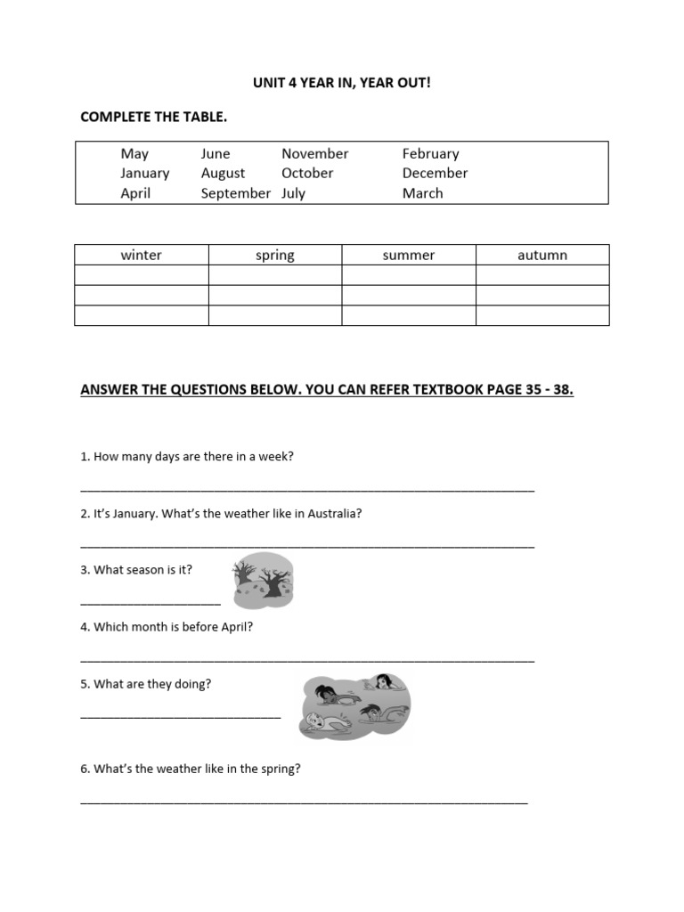 Unit 4 Year in Year Out | PDF