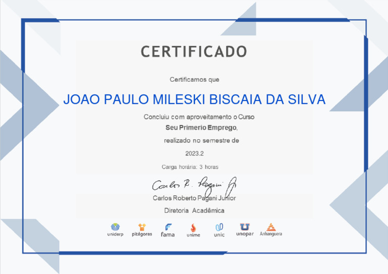 Concluso: Joao Paulo Mileski | PDF