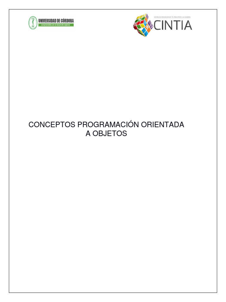 Conceptos POO V1 | PDF | Objeto (informática) | Programación orientada ... Conceptos POO V1 | PDF | Objeto (informática) | Programación orientada ...