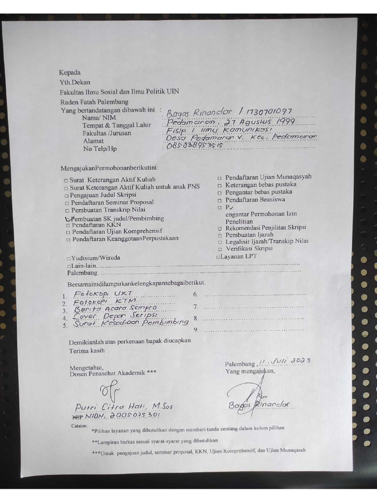 Form Pengajuan | PDF