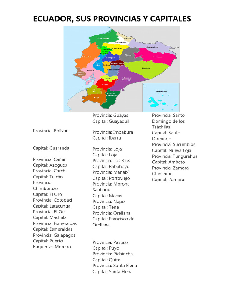 Ecuador y Sus Provincias | PDF