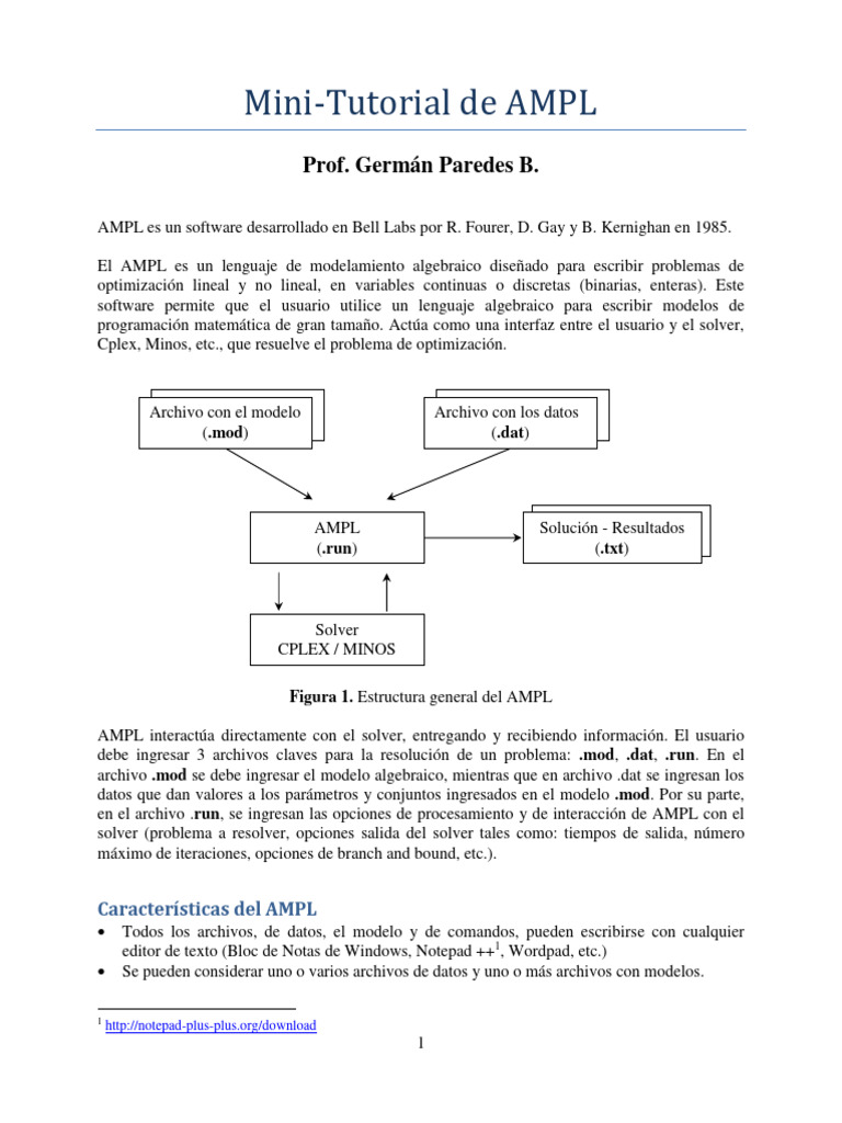 Introducción a AMPL y Optimización | PDF | Optimización Matemática | Archivo de computadora