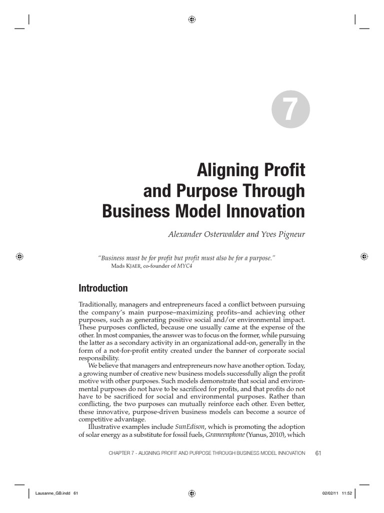 Igoe Diagram for Business Model Innovation | PDF | Business Model ...