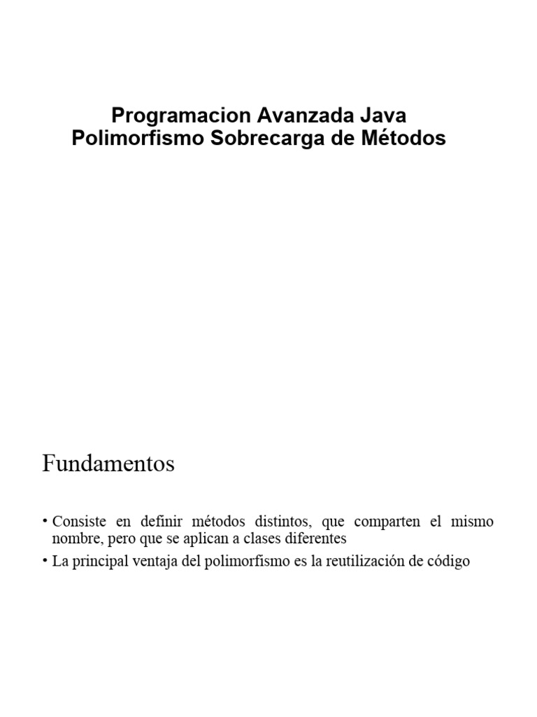 Polimorfismo y Sobrecarga en Java | PDF | Negocios