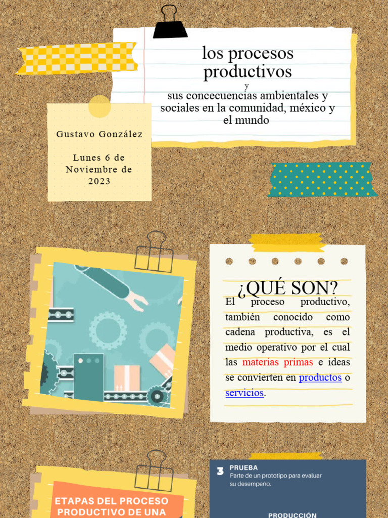 Los Procesos Productivos y Sus Concecuencias Ambientales y Sociales en La Comunidad, México y El ...