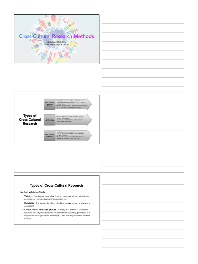 Cross-Cultural Research Methodology | PDF | Experiment | Psychology