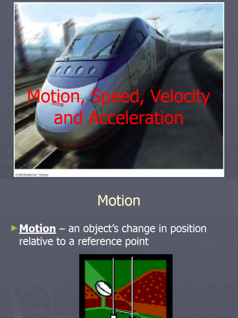 Motion Speed Velocity Acceleration | PDF | Speed | Velocity