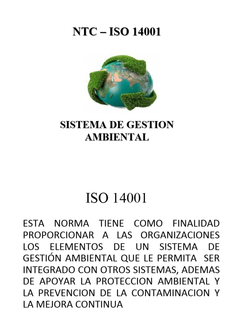 Presentación ISO 14001 | PDF | Auditoría | Planificación