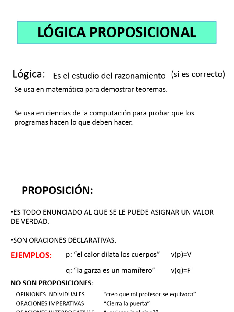 L Gica Proposicional | PDF | Proposición | Sintaxis (Lógica)