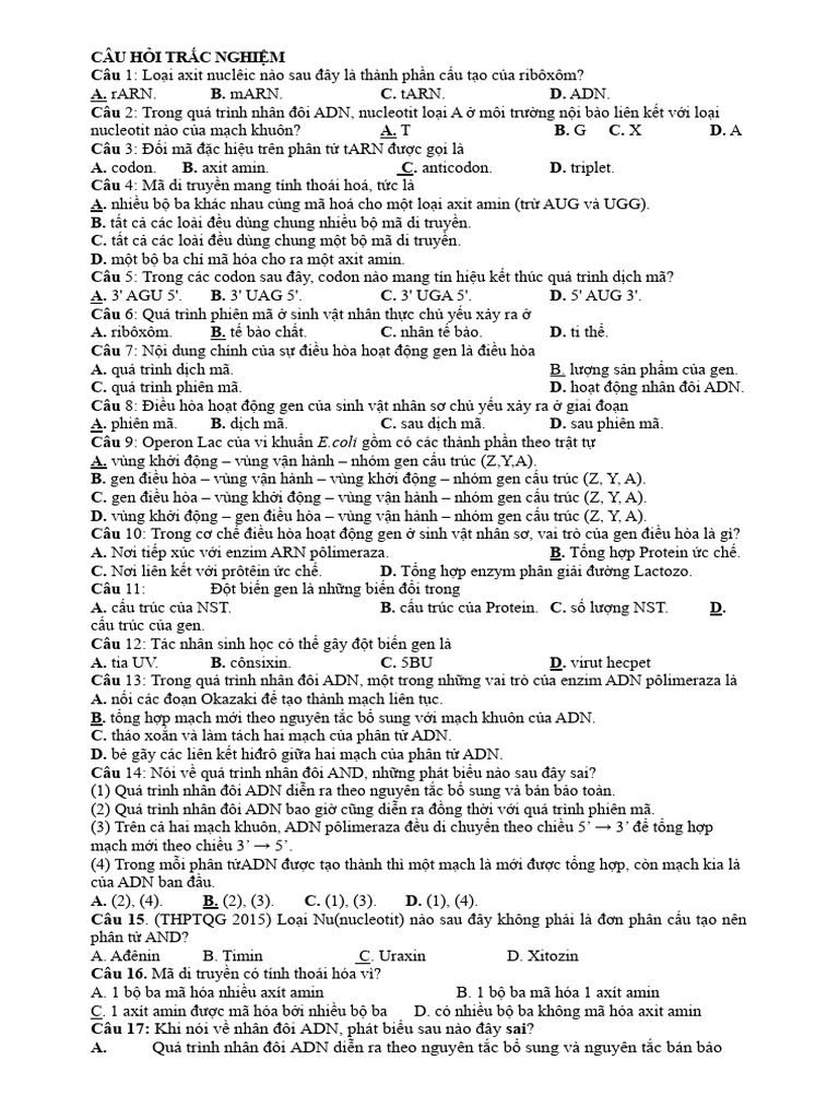 ĐÁP AN ĐỀ CƯƠNG GKI | PDF